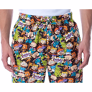 Nickelodeon Men's Rugrats Character Mashup Adult Loungewear Sleep Bottoms Pajama Pants (Large) Multi