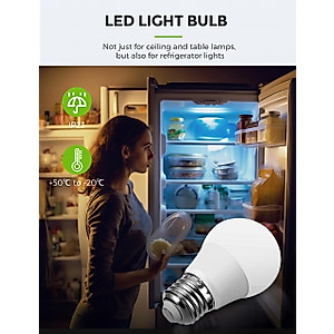 Briignite A15 LED Bulbs, Globe Light Bulbs 25 Watts Equivalent(4W LED), Daylight 5000K LED Bulb, E26 Medium Screw Base 320LM A15 Shape Decorative Edison Home Lighting Non-Dimmable (Pack of 4)