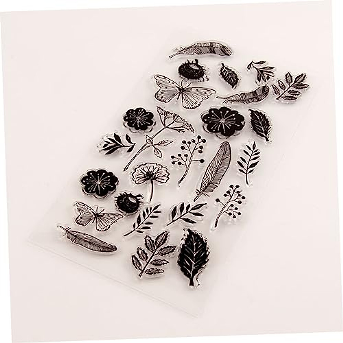 SEWACC Transparent Stamps Scrapbooking Stamps Clear Stamps Silicone Stamps Seal Account Lip Gloss