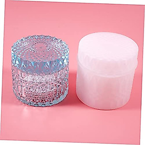 Beavorty 2 Pcs Jar Silicone Mold Small Containers Silicone Planter Mold Tray Mold Containers with Lids Trinket Tray Resin Candy Jar Molds Silicone DIY Mold Cosmetics Container Making Tool
