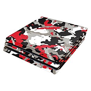 MightySkins Skin Compatible with Sony PS4 Pro Console - Red Camo | Protective, Durable, and Unique Vinyl Decal wrap Cover | Easy to Apply, Remove, and Change Styles | Made in The USA