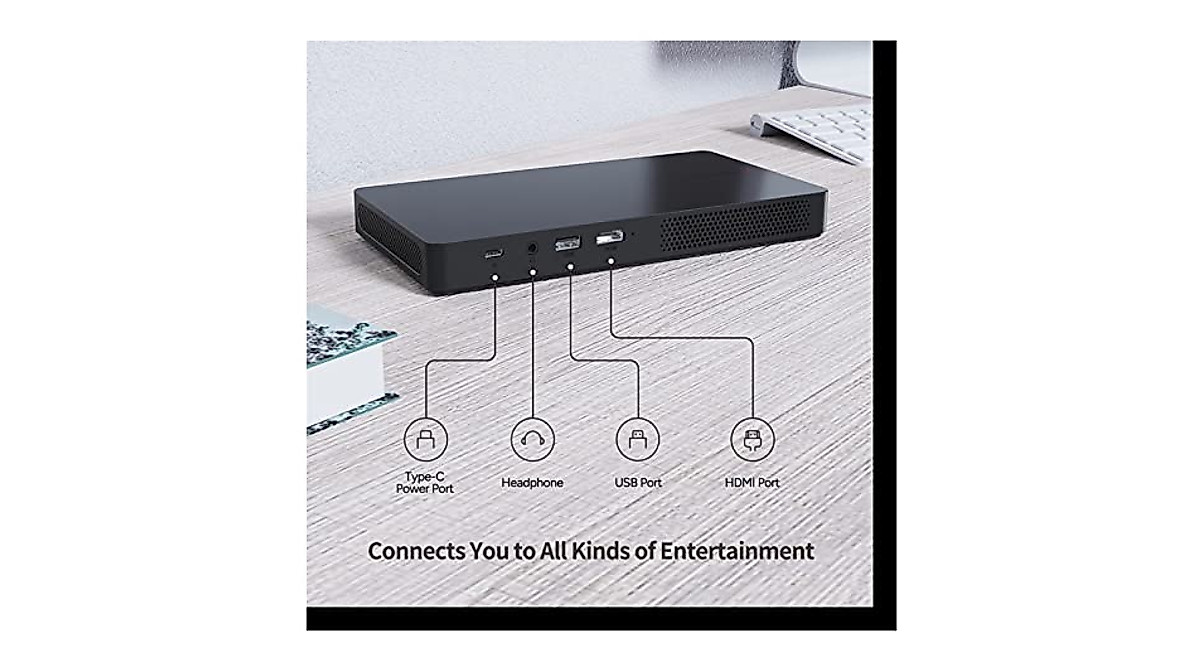DINOY 1080P/4K Portable Laser Projector with WiFi & Built-in Battery