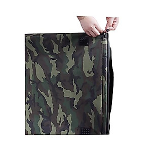 Go Pet Club 43" Soft Collapsible Dog Crate, Portable Pet Carrier, Thick Padded Pet Travel Crate for Indoor & Outdoor, Foldable Kennel Cage with Durable Mesh Windows, Forest Green Camo