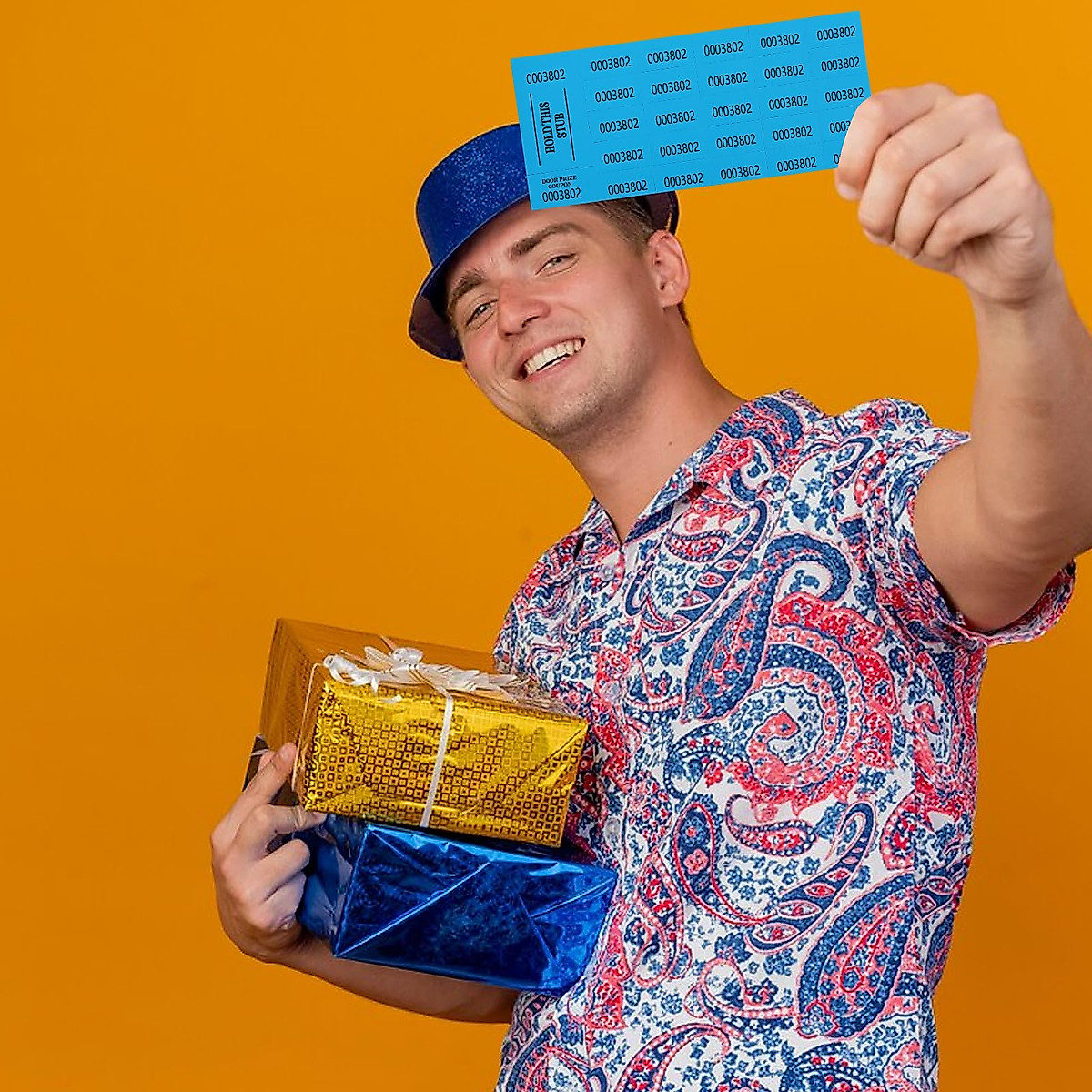 200 Pieces Basket Tickets Auction Chinese Ticket Raffle Tickets Sheets Blue 4"×9" 200 Numbers for Drink Door Prize Fundraiser Silent Carnival Penny Auction Events (200)