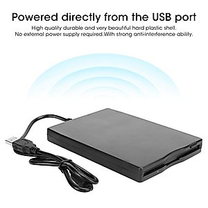 External Floppy Disk Drive,3.5" 720k Card Reader Drives Compatible with USB 1.1/2.0/3.0, USB Floppy Disk for Desktop and Laptop Computers
