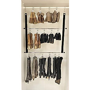 Deluxe 12-Pair Hanging Boot Storage - Double Decker Caddy Includes 12 Boot Hangers (Boot Organizer, Boot Hanger, Boot Storage System) (Original System with 12 Boot Hangers)