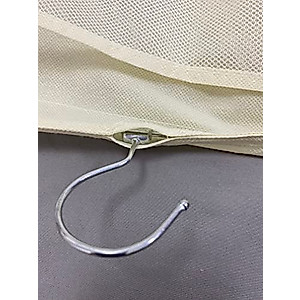 Hanging closet organizer, 36 individual mesh pockets and rotatable metal hangers, double-sided wall hanging storage, hanging storage organizer saves space, can put bras panties socks light small items