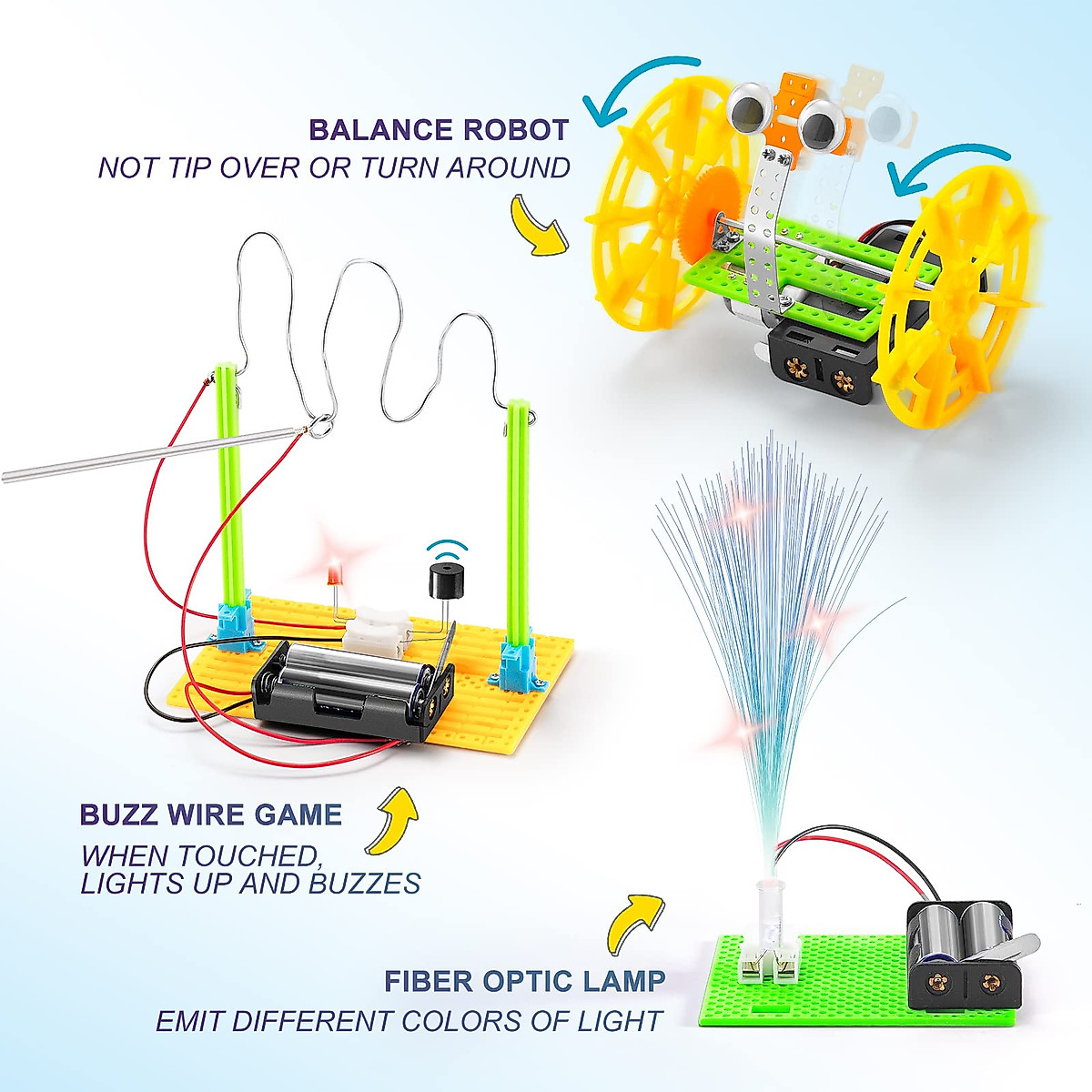 10 Set STEM Robot Kit for Kids 8-12, Boys Crafts for Girls Age 6-8, Science Kits for 8-10 Year Old