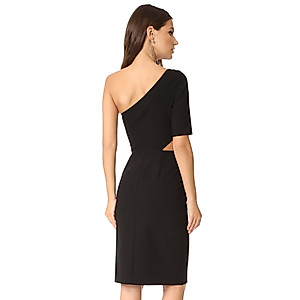 Jill Jill Stuart Women's One Shoulder Dress with Side Cut Out, Black, 0