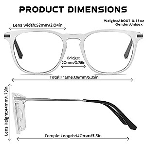 SummerLight Blue Light Blocking Glasses Lightweight Computer Glasses Gaming/Phones Eyeglases for Women Men, Non-prescription