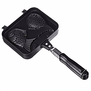 Hovico Taiyaki Japanese Fish-Shaped Pancake Double Pan, Waffle Cake Maker Pan Fish-Shaped Pancake Double Pan Mold for Home DIY Cooking Party Dessert