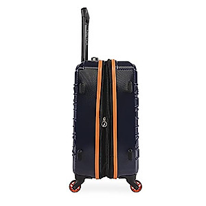 Nautica Birch Hardside Spinner Luggage, Navy/Orange, Carry-On 21-Inch