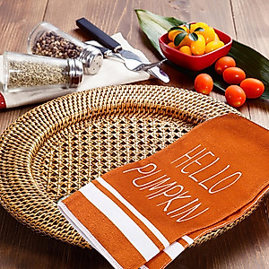 peony man 4 Pieces Fall Dish Towels Autumn Kitchen Towels Pumpkin Hand Towels Fall Tea Towel for Thanksgiving Autumn Harvest Holiday Kitchen Farmhouse Decorations, 18 x 26 Inch