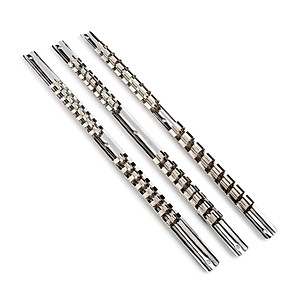 Socket Organizer Set, SEDY 3-Piece Metal Socket Holders/Socket Sliding Rail, 1/4-Inch, 3/8-Inch, 1/2-Inch