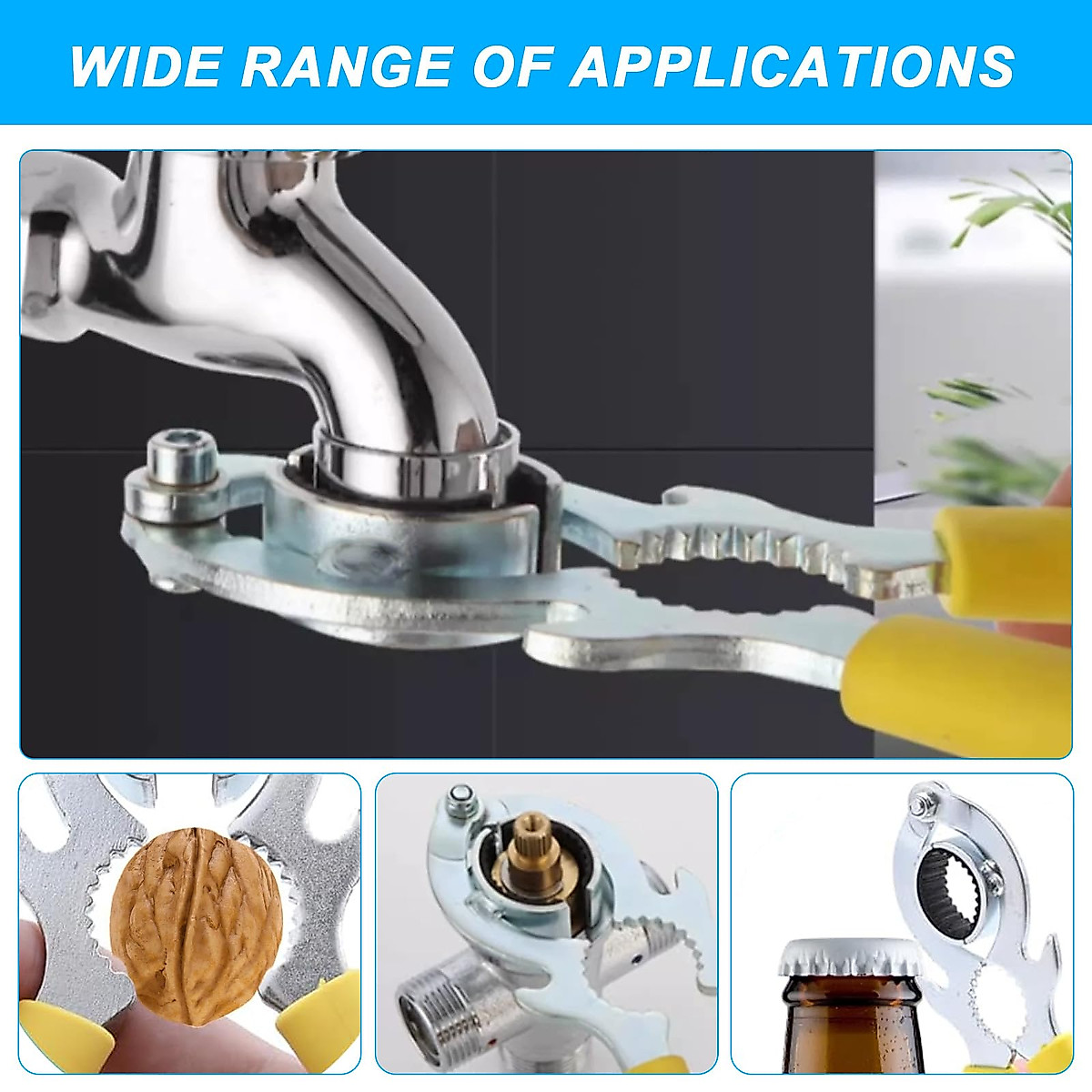 QBXMY7 6-Piece Faucet Aerator Removal Wrench Kit - 2 Sink Bubbler Wrenches + 4 M24 Aerators, Disassembly and Repair Spanner Tool