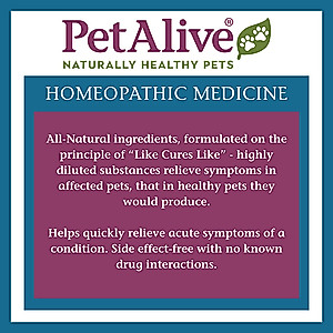 PetAlive Sinu-Rite - Natural Homeopathic Formula for Allergy-Related Congestion and Acute Sinusitis in Dogs and Cats - 180 Tablets