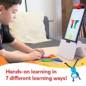 Osmo-Genius Starter Kit for Fire Tablet + Family Game Night-7 Educational Learning Games for Spelling,Math & more-Ages 6-10-STEM Toy Gifts- 6 7 8 9 10(Osmo Fire Tablet Base Included-Amazon Exclusive)