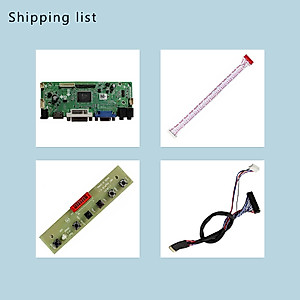 VSDISPLAY HD-MI DVI VGA Audio LCD Controller Board Work for 17.3 inch 1600x900 LP173WD1 B173RW01 LTN173KT01-A01 N173FGE-L21 N17306-L02 LTN173KT02 LTN173KT03-301 LVDS 40 PIN Interface LCD Screen