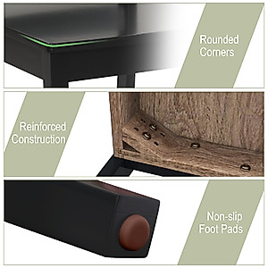 Giantex Wood Dining Chairs Set of 4 Black- Wooden Armless Kitchen Chairs with Solid Rubber Wood Legs, Non-Slip Foot Pads, Max Load 400 Lbs, Farmhouse Style High Ladder Back Wooden Dining Room Chairs