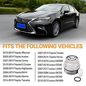 15620-31060 Oil Filter Housing Cap Assembly for Toyota Tundra Rav4 4Runner Camry Highlander Tacoma Avalon Sienna Venza Lexus RX350 Oil Filter Housing with Oil Plug Replace 1562031060 15643-31050