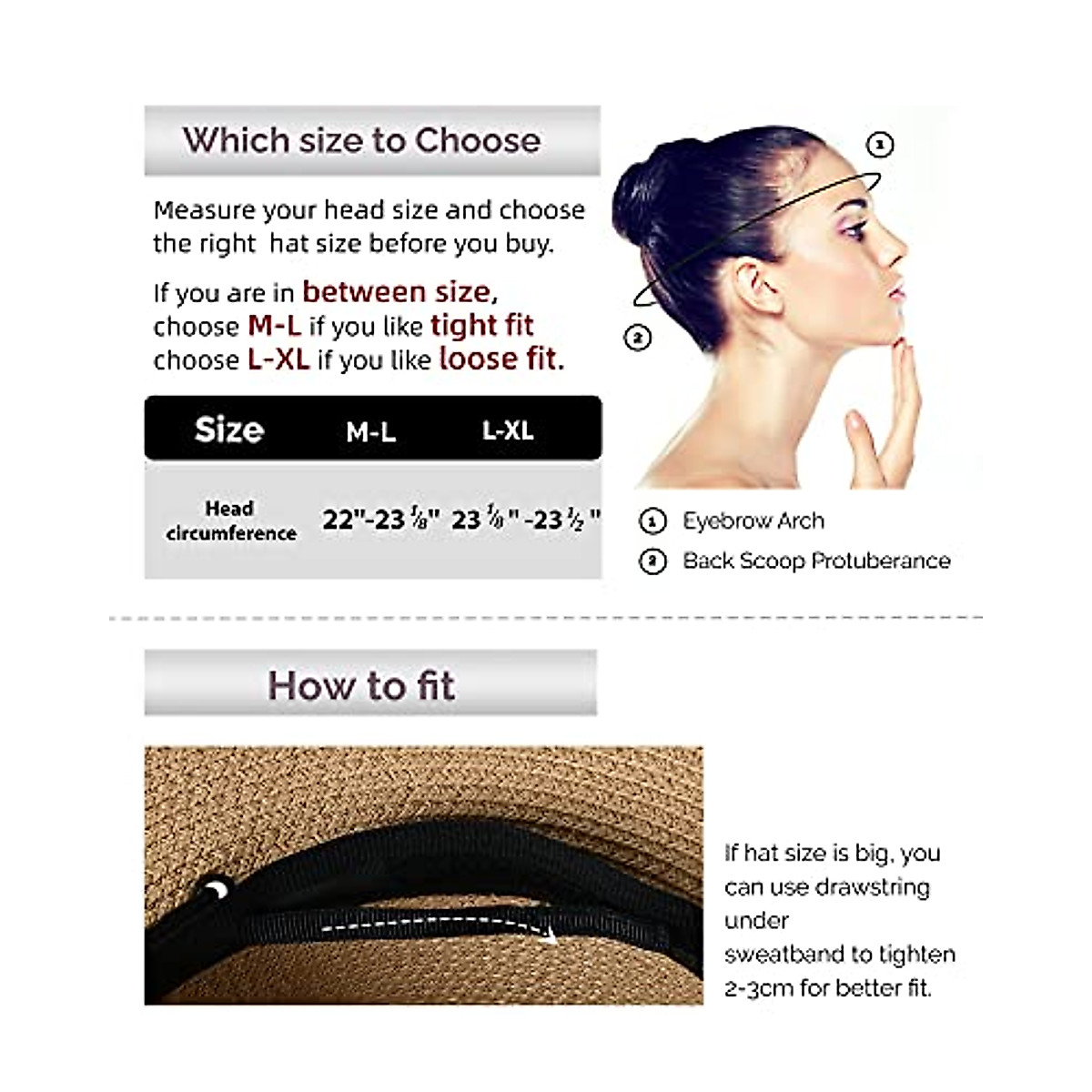 Sun Straw Hat Wide Brim UPF 50 Summer Foldable Roll up Floppy Beach Hats for Women