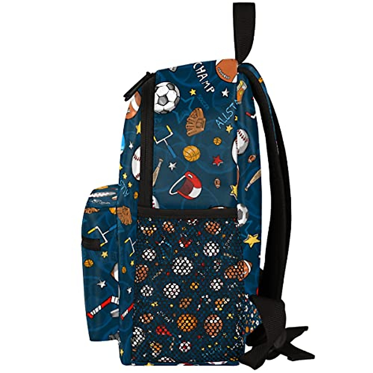 OSAM SPACE Sports Ball Backpack for Boy Basketball Football Small Backpack 12 Inche for Kids,Toddler Backpack with Chest Strap