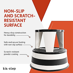 Cramer Kik Step Steel Step Stool - Two Step Stool, Holds 350 lbs (White)