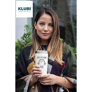 KLUBI Owl Gifts for Women- Owl Drink to That 12oz Glitter White Wine Tumbler or Coffee Mug - Idea for Owl Lover, Birthday, Glass, Cup, Kitchen Decor