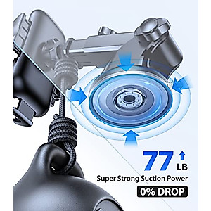 VICSEED Universal Phone Mount for Car [Solid & Durable] Car Phone Holder Mount Dashboard Windshield Air Vent Long Arm Strong Suction Cell Phone Holder Car for iPhone 14 13 12 Pro Max All Mobile