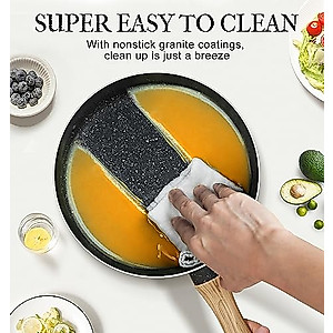 MICHELANGELO Saucepan Set, Nonstick Sauce Pans with Granite Coatings, Stone Sauce Pan with Lids, Nonstick Pot Sets, Sauce Pots 3 Piece, 1Qt & 2Qt & 3Qt