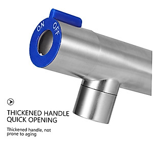 OSALADI 3pcs Stainless Steel Wash Basin Faucet Black Faucet for Wash Basin Sink Faucet Stainless Steel Water Tap Bathtub Faucet Spigot Kitchen Water Tap Toilet Water Tap Cold Alone Fall