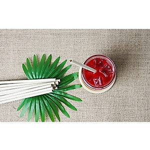 Eco Straws Disposable – Biodegradable Bamboo Paper Straw – Natural Compostable Long Drinking Straws for Cocktail, Smoothie, Coffee, Cereal, and Soft Drinks – Plastic Straws Alternative - 100pcs