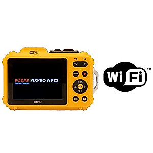 KODAK PIXPRO WPZ2 Rugged Waterproof Digital Camera 16MP 4X Optical Zoom 2.7" LCD Full HD Video, Yellow