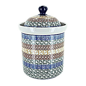 Blue Rose Polish Pottery Athena Medium Canister