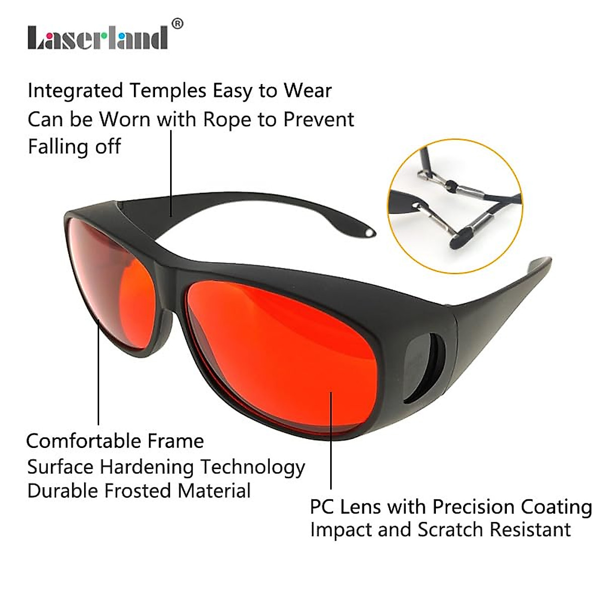 Laser Safety Glasses 532nm OD6 180nm-532nm Wavelength Violet/Blue/Green Laser Protective Goggles for 405nm, 445nm, 450nm,473nm 532nm, Like Tattoo Eyebrow Removing T1- F