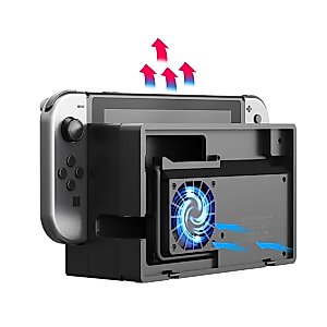 ElecGear Cooling Fan for Switch Dock HAC-007, External Turbo Cooler for Nintendo Switch Original Docking Station, Snap-on Design, USB Powered, Integrated Cable - |Not for OLED and Lite|
