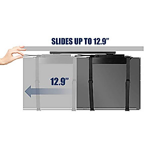 Mount-It! Under Desk CPU Mount with Adjustable Straps, Computer Tower Holder with Sliding Track and 360 Degree Swivel, 22 Lb Capacity, Black