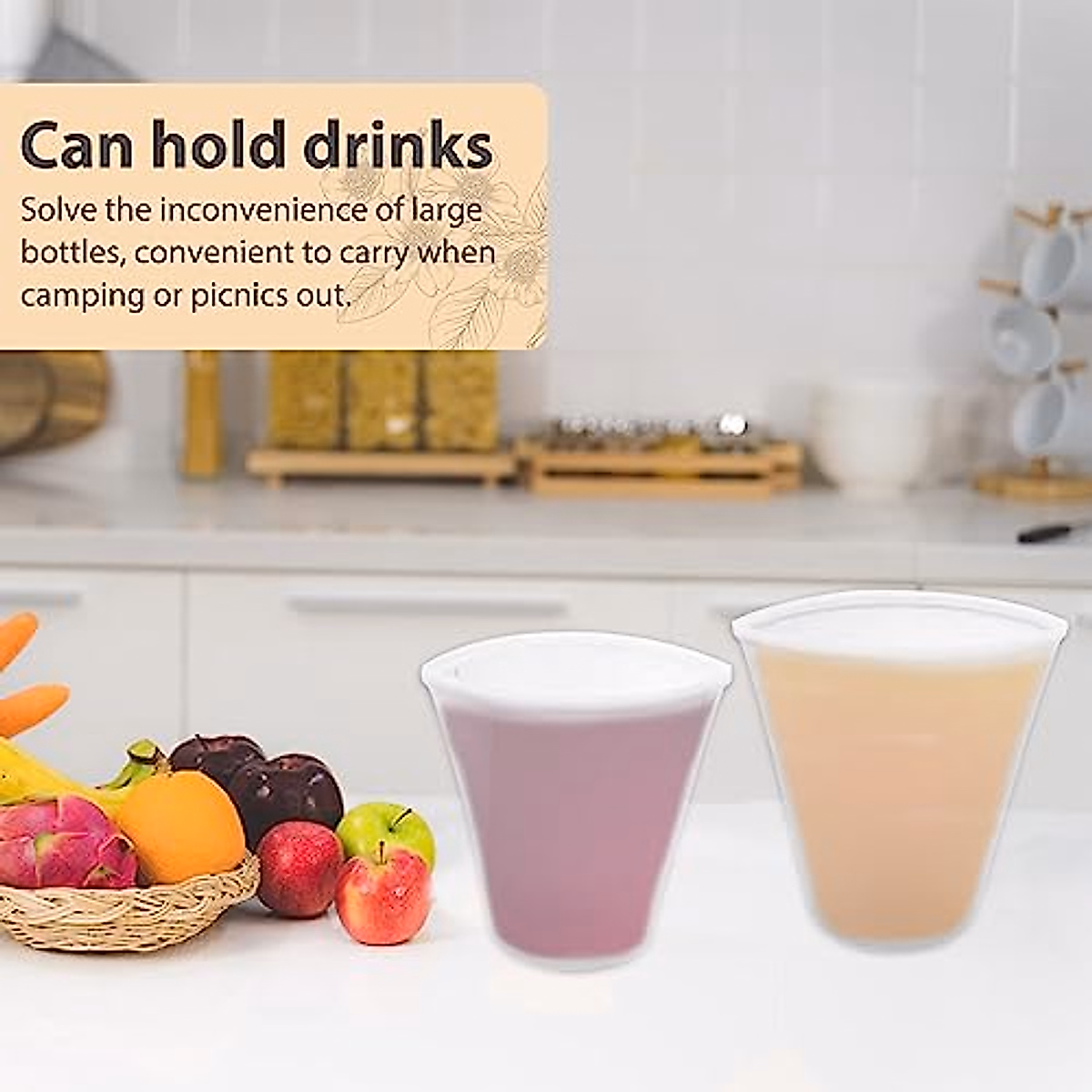 Reusable Food Storage Bags [Full Set of 8] Silicone Containers for Food Storage Freezer,Microwave,And Oven Safe Sandwich Containers Silicone Meal Prep Container,Stand Up Preservation Bag,Easy Cleaning