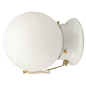 Westinghouse 66680 One-Light Flush-Mount, 1 Count (Pack of 1), White with Pull Chain