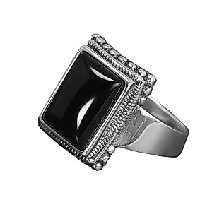 Lucifer Morningstar Ring 925 Sterling Silver, Black Onyx Turkish Ring for men and women (9)
