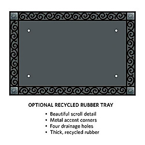 Studio M MatMates Summer Zinnias Decorative Floor Mat Indoor or Outdoor Doormat with Eco-Friendly Recycled Rubber Backing, 18 x 30 Inches