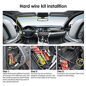 ATYFUER Dash Cam Hardwire Kit GPS Charger Cable GPS Navigator Charger Cable Mini USB Hard Wire Kit Dash Cam Power Cable for 12V Car and 24V Truck（11.5ft）