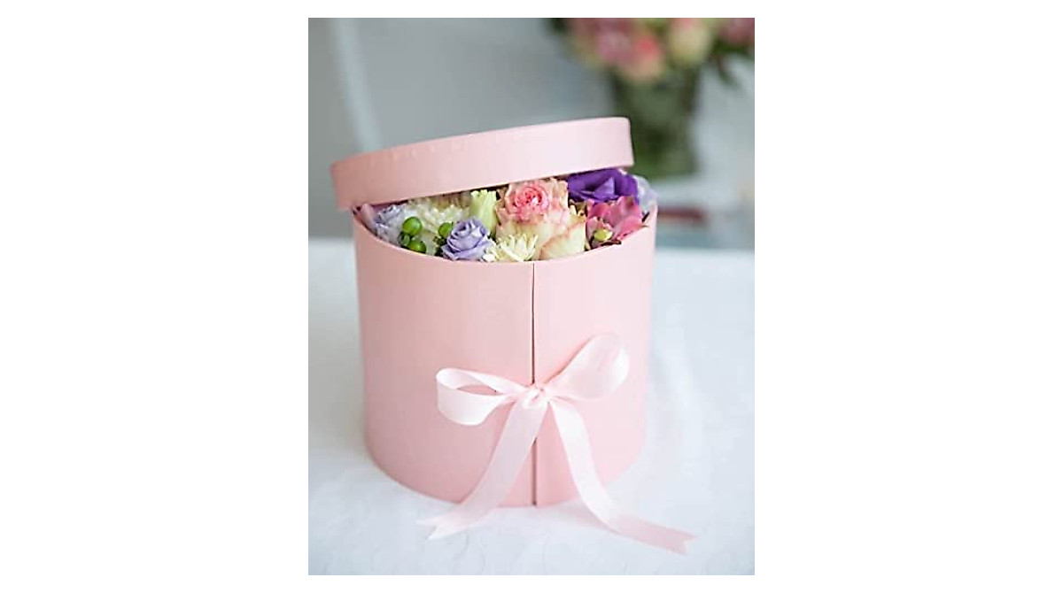 Premium 2 Tier Round Flower Gift Box w/ Lid | Ships from USA