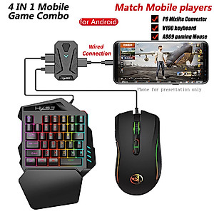YEZININHAO Wired Game Converter for Mobile Gamepad Gaming Keyboard Mouse Converter Adapter Keyboard and Mouse Converter