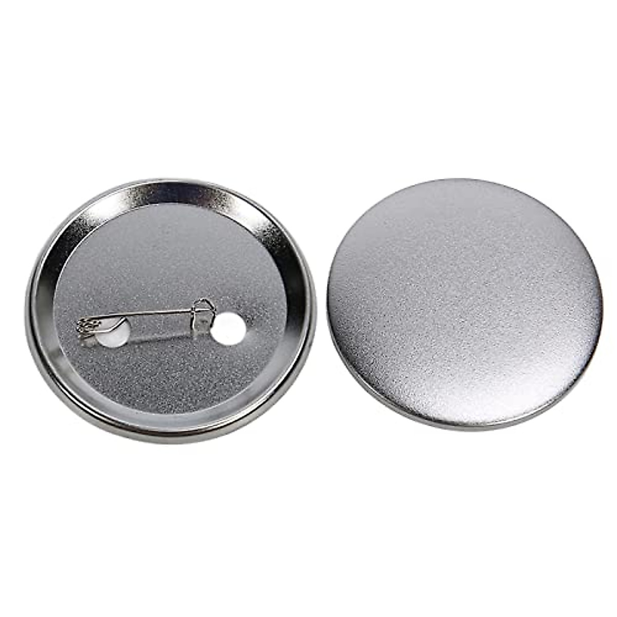 Blank Button Badge Parts Set, 100 Sets Round Button Maker Supplies for Button Making Machine, Buttons Components with Badge Cover, Badge Holder and Clear Film(58mm)