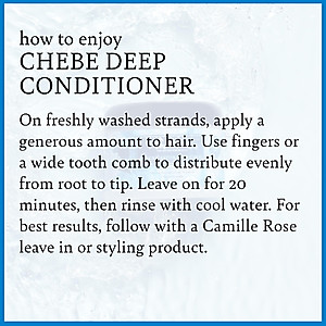 Camille Rose Vegan Black Castor Oil & Chebe Deep Hair Conditioner, with Jojoba Oil to Strengthen, Repair Damage, and Reduce Breakage, 8 oz