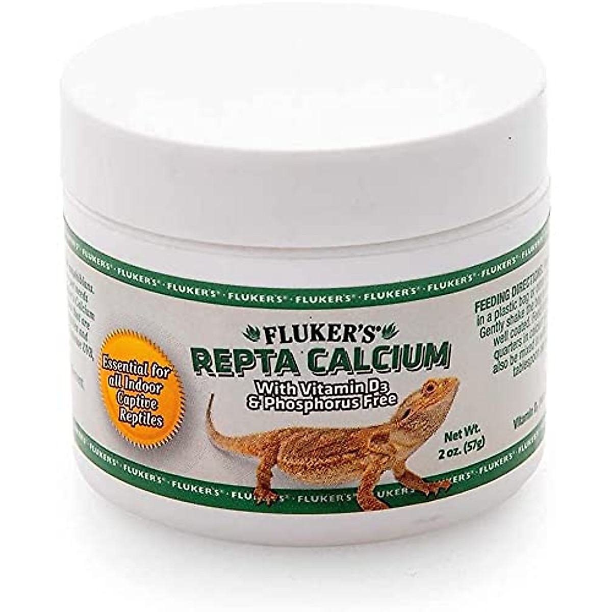 DBDPet Fluker's Repta Calcium with Vitamin D3 Reptile Supplement 2oz - Includes Attached Pro-Tip Guide