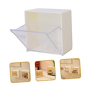 FOMIYES Box Desktop Storage Box Desktop Stand Vanity Organizer Tray Cotton Pad Container Bathroom Vanity Organizer Bathroom Canisters Makeup Pad Box Cotton Pads Box Cotton Pad Box