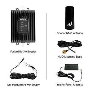 SureCall Fusion2Go 3.0 Fleet Vehicle Cell Signal Booster for Car, Truck, SUV, 5G/4G LTE, Permanent NMO Antenna, Multi-User All Carrier Boosts Verizon AT&T Sprint T-Mobile, FCC Approved, USA Company