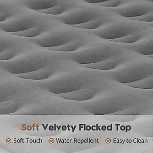 Cotabaty Queen Air Mattress with Built-in Pump, 18 inch Tall Inflatable Mattress Double Airbed, Luxury Self Inflating Air Bed Blow Up Mattress Portable for Home Camping Travel, 650lb Max, Foldable